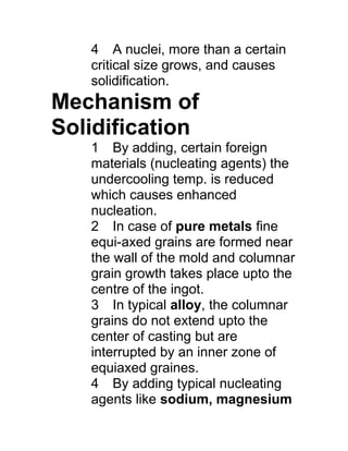 IIIE SECTION A MANUFACTURING TECHNOLOGY NOTES 4.melting,pouring,feeding ...