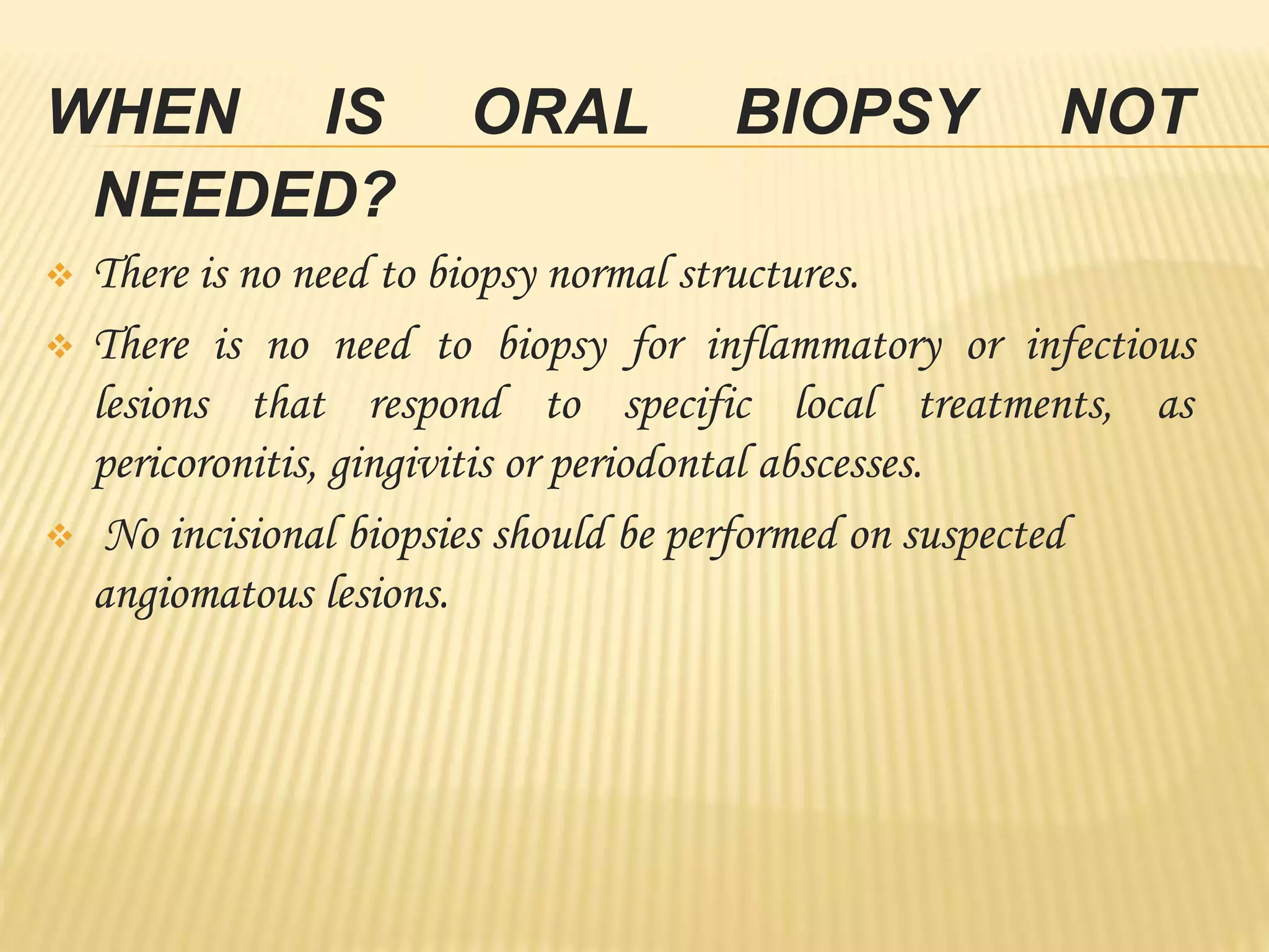 Biopsy ( oral pathology) | PPTX