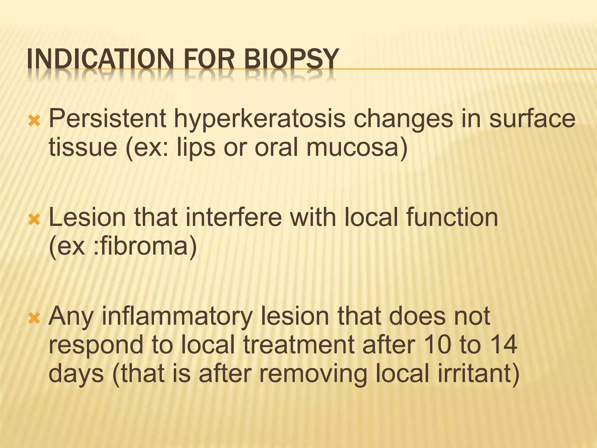 Biopsy ( oral pathology) | PPTX