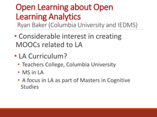 Xiao Hu "Learning Analytics Initiatives" | PPTX