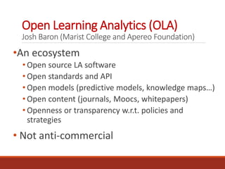Xiao Hu "Learning Analytics Initiatives" | PPTX