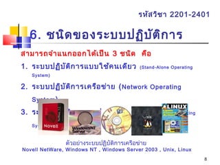 คอมพิวเตอร์ระบบปฏิบัติการเบื้องต้นบทที่ 4 | PPT