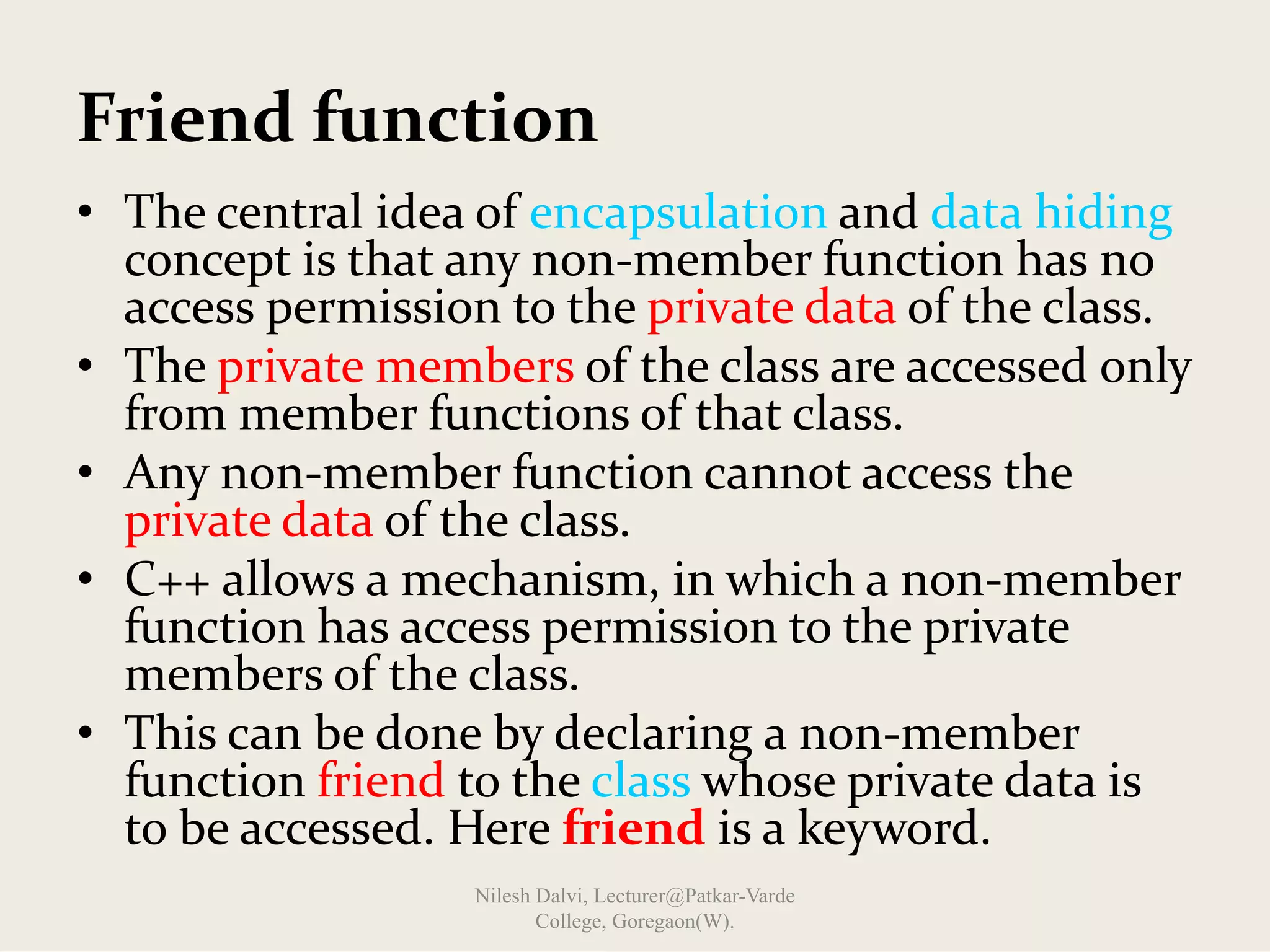 Classes and objects | PDF