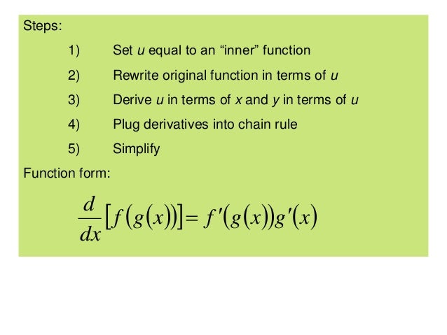 4.1 the chain rule