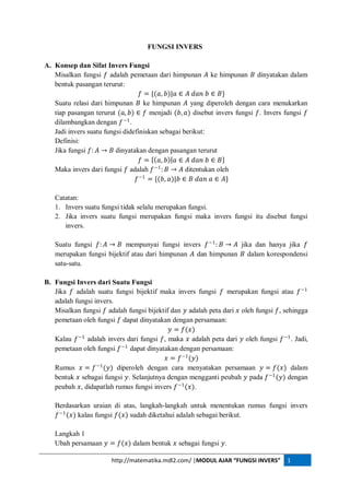 4. fungsi invers | PDF