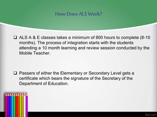 ALS BY DEPED | PPTX | Special Education | Education