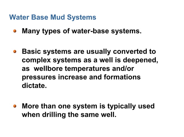 Water Base Muds | PPT | Chemistry | Science