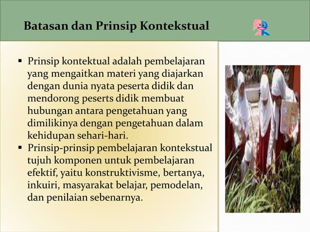 4. pendekatan kontekstual dalam pembelajaran bhs indo. | PPT