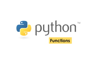 4. python functions | PPT