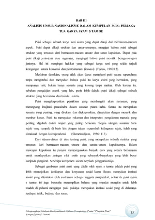 MENGUNGKAP MAKNA NASIONALISME DALAM KUMPULAN PUISI PERJAKA TUA KARYA ...