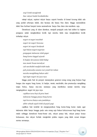 MENGUNGKAP MAKNA NASIONALISME DALAM KUMPULAN PUISI PERJAKA TUA KARYA SYAM S TAMOE | PDF