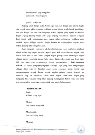 MENGUNGKAP MAKNA NASIONALISME DALAM KUMPULAN PUISI PERJAKA TUA KARYA SYAM S TAMOE | PDF