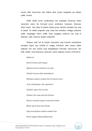 MENGUNGKAP MAKNA NASIONALISME DALAM KUMPULAN PUISI PERJAKA TUA KARYA SYAM S TAMOE | PDF