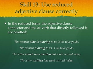Sentences with reduced clauses | PPTX