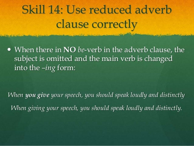 Sentences with reduced clauses