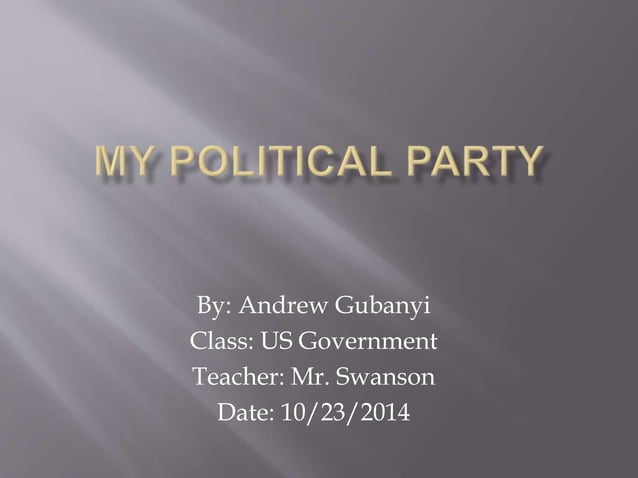 My Political Party | PPT