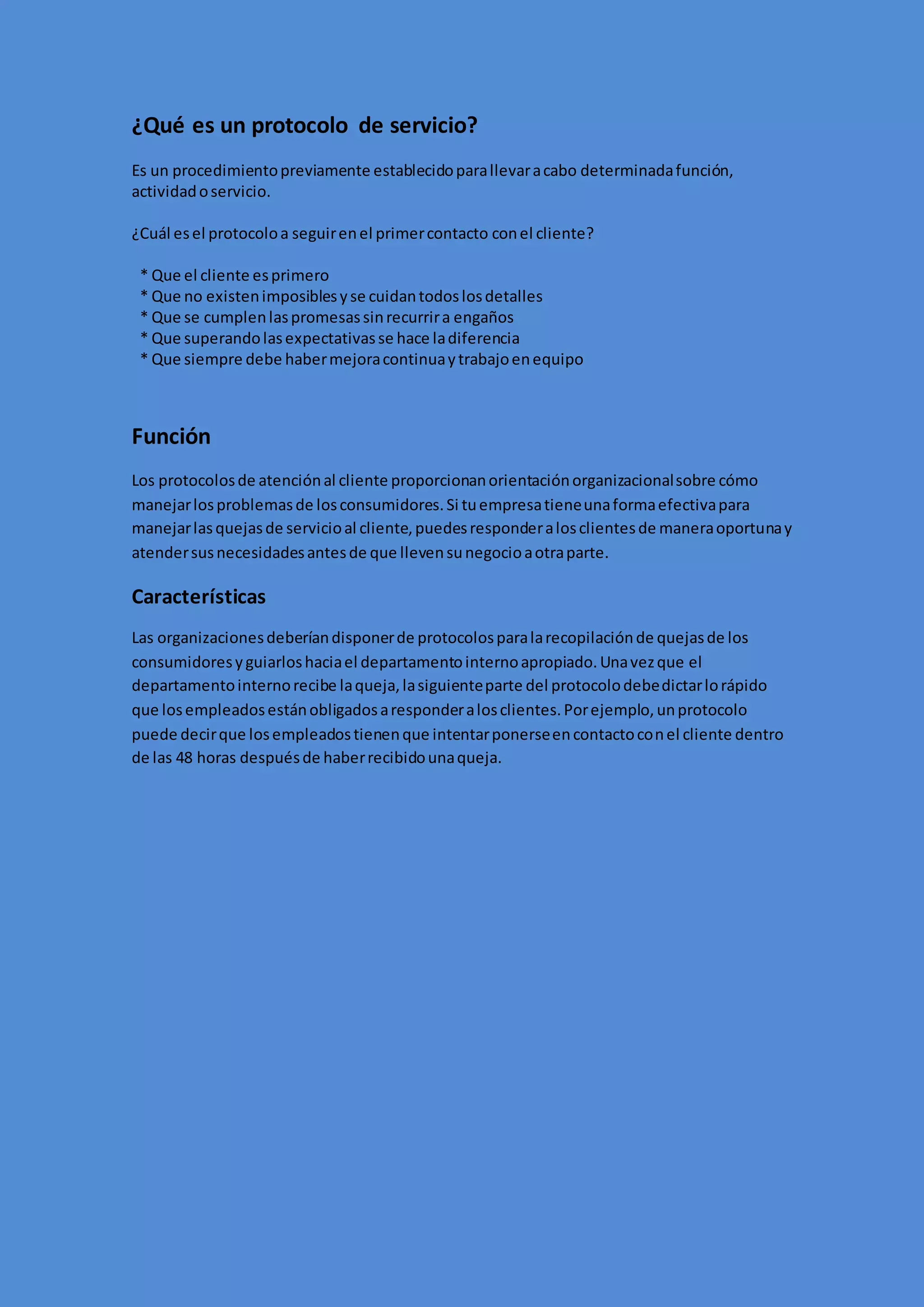 Protocolo de servicio | DOCX