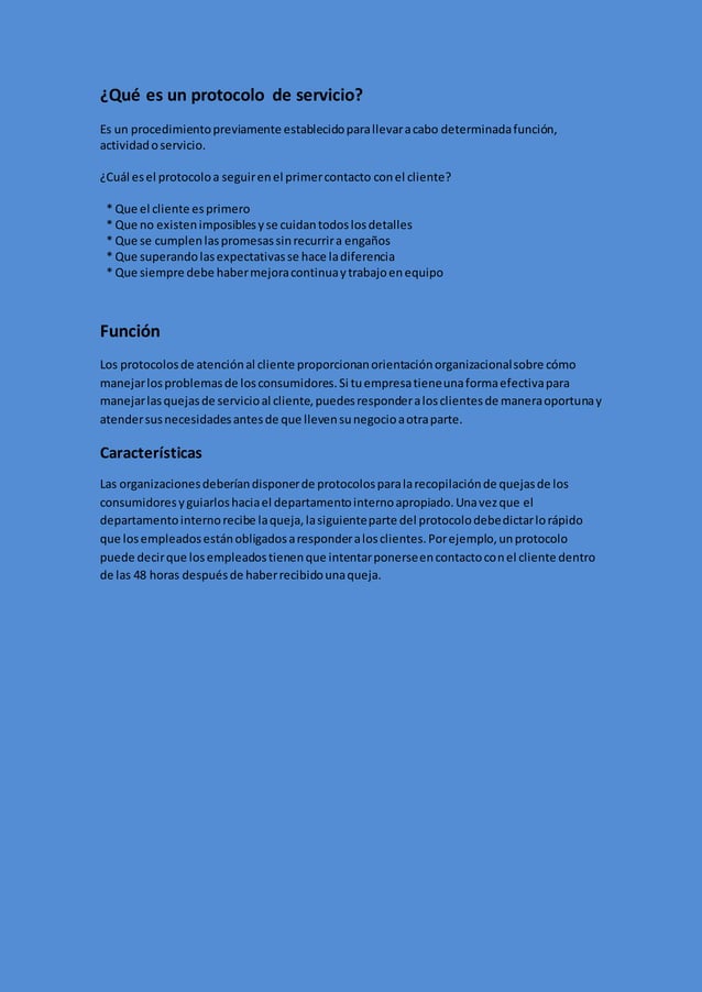 Protocolo de servicio | PDF