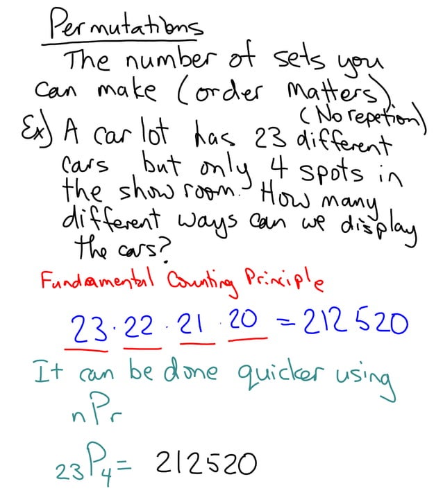 4.3 permutations when all objects are distinguishable | PDF