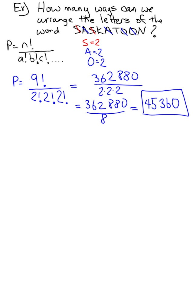 4.4 permutations where objects are identical | PPTX