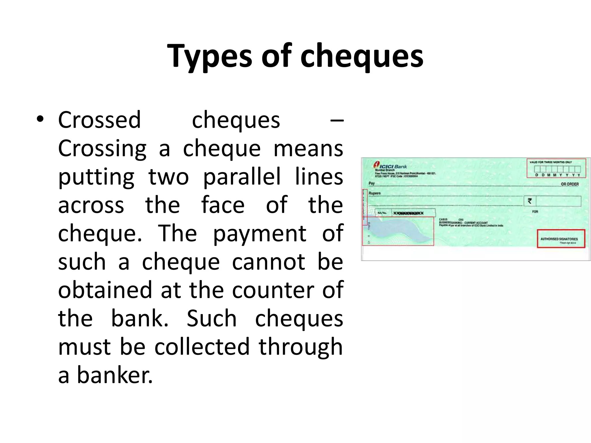 Cheques - Legal Environment of Business - Business Law - Manu Melwin ...
