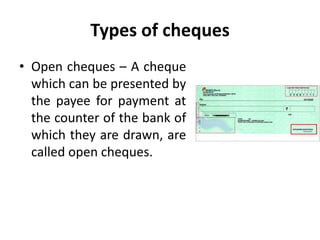 Cheques - Legal Environment of Business - Business Law - Manu Melwin ...