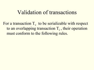 4. concurrency control | PPT | Databases | Computer Software and Applications