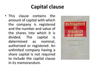 Memorandum of Association - Legal Environment of Business - Business ...