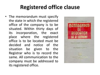 Memorandum of Association - Legal Environment of Business - Business ...