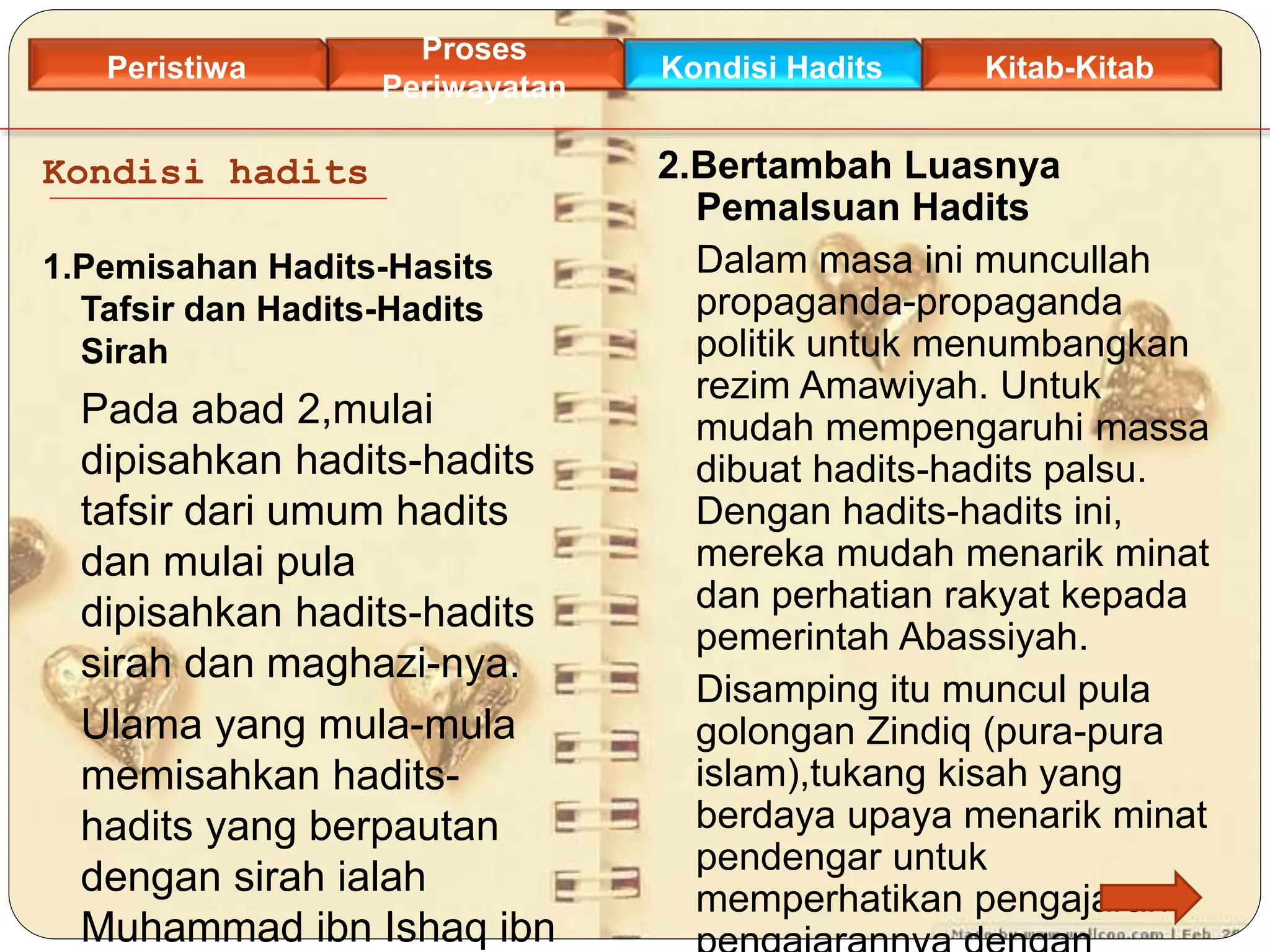 Kodifikasi Hadits : Periode 4 | PPTX