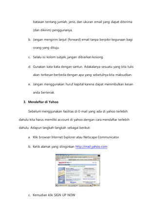 TUTORIAL INTERNET DAN E-mail | DOCX