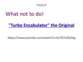 Innovation and R&D Escalator Workshop: Nick Bassett - Top tips | PPT