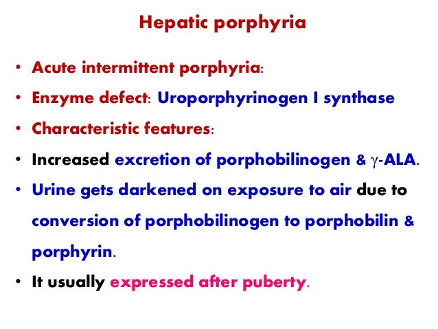 PORPHYRIAS