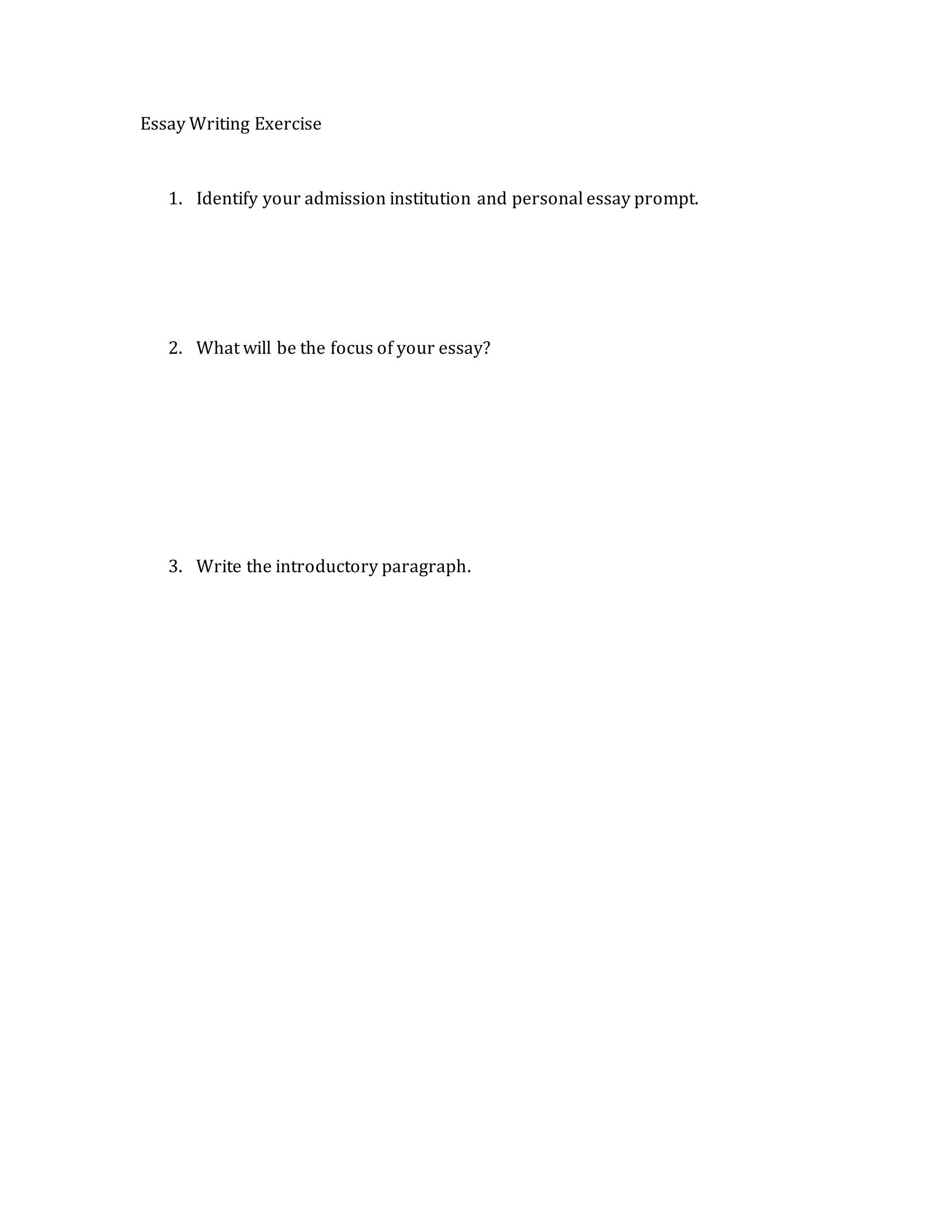 4. essay writing exercise | PDF