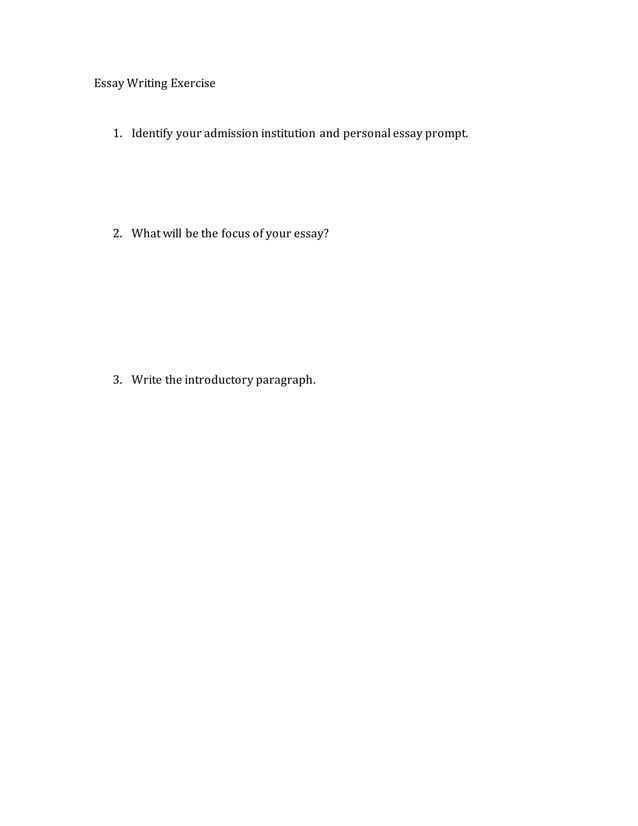 4. essay writing exercise | PDF