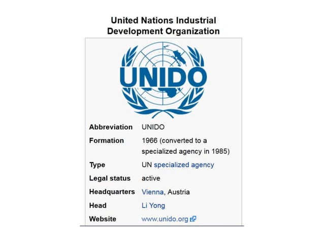 United Nations Industrial Development Organization (UNIDO ...