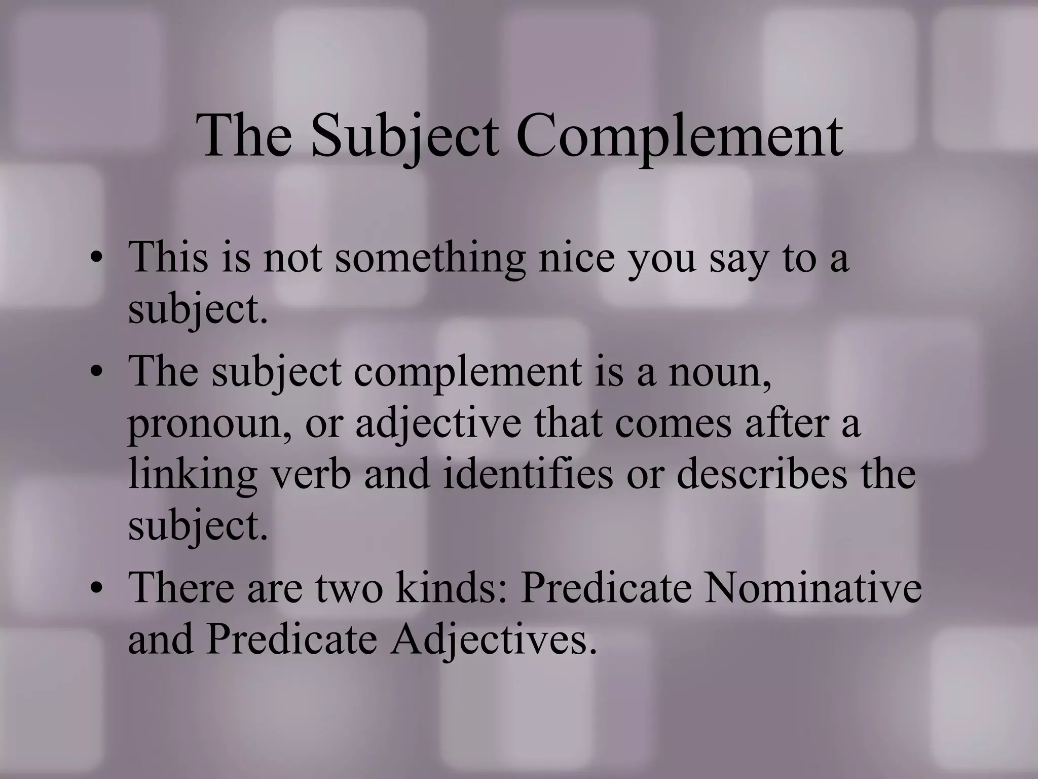 pred nom & pred adj | PPT