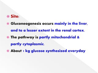 GLUCONEOGENESIS & ITS REGULATION | PPTX