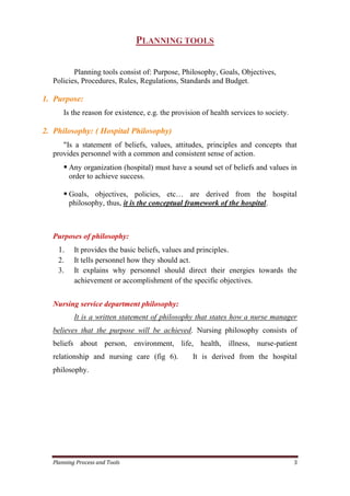 4. planning process_and_tools | PDF | Healthcare Industry | Industries
