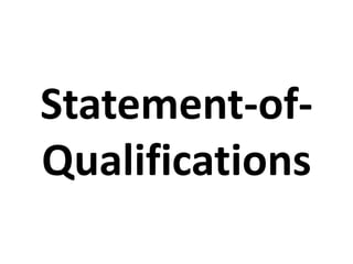 statement of-qualifications | PPTX