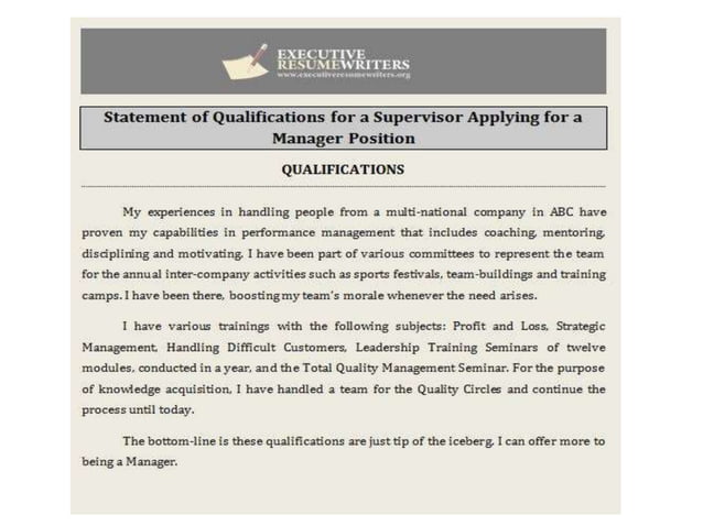statement of-qualifications | PPTX