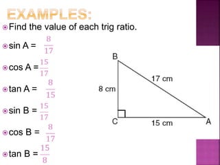 4.1 trig ratios | PPTX