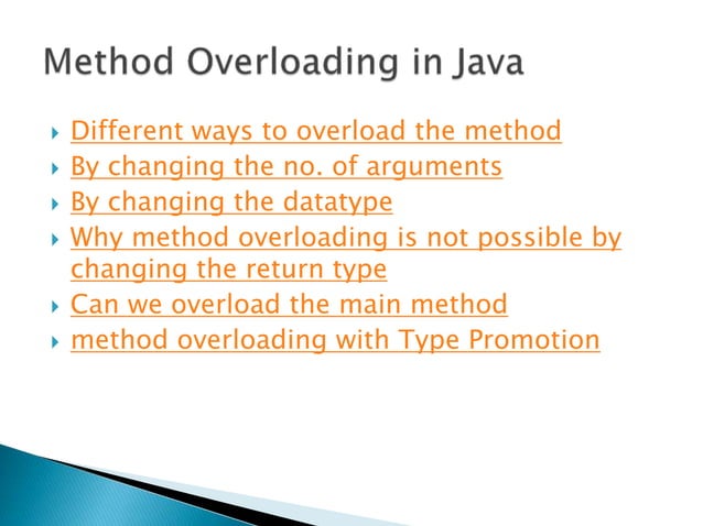 4. method overloading | PPTX | Programming Languages | Computing