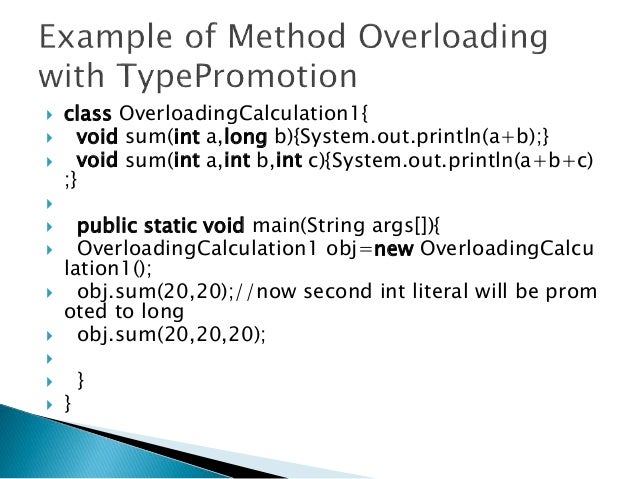 4. method overloading