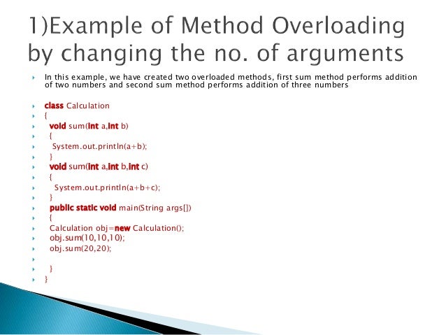 4. method overloading