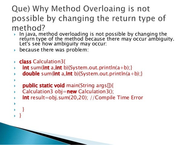 4. method overloading