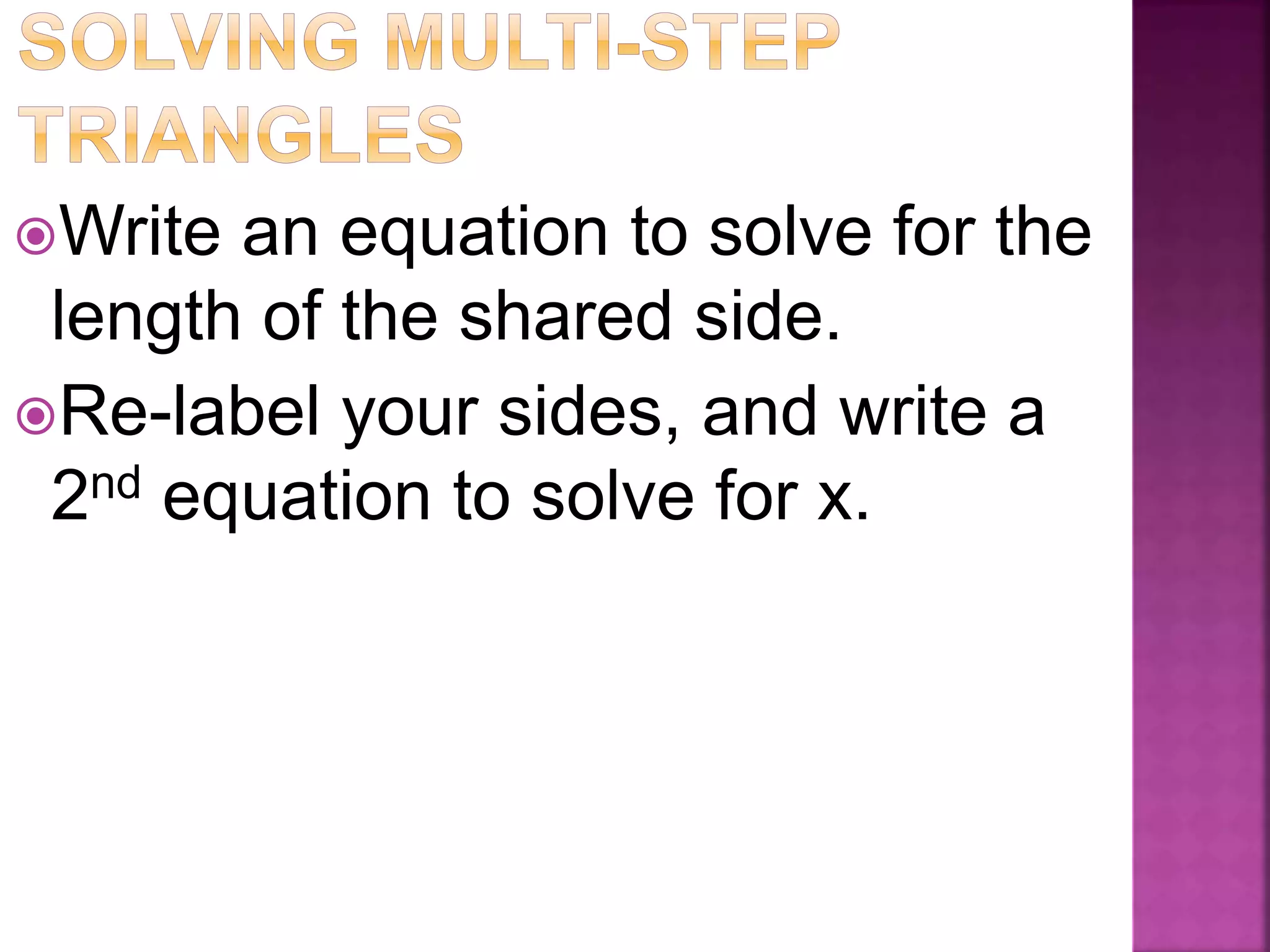 4.4 multi step trig problems | PPTX
