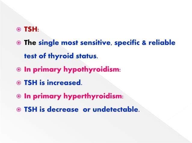 THYROID FUNCTION TESTS (TFT) | PPTX | Thyroid Disorders | Endocrine and ...