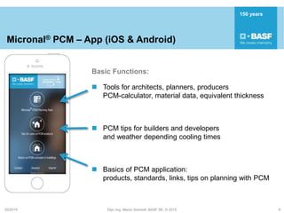 Micronal® PCM and Cool Zone - BASF #PSBPcomfort | PPTX