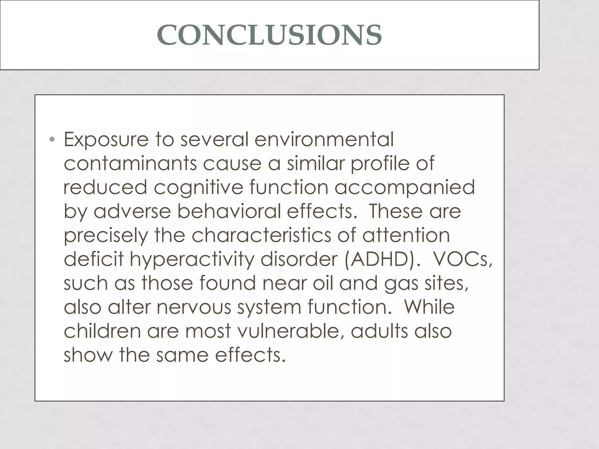 Session 4: How Environmental Exposures Can Reduce Cognitive Function in Children | PDF | Brain ...